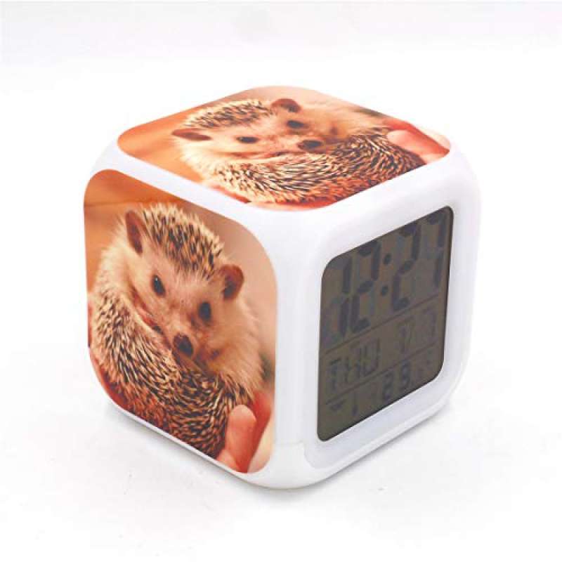 Promo BoWay 3＂Desk & Shelf Clock Hedgehog Pet Digital Alarm Clock with ...