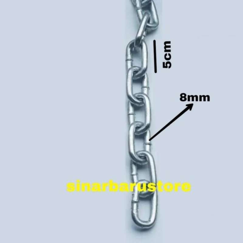 Jual Rantai Kapal Besi Galvanis Putih 8Mm Per Meter Murah di Seller TB ...