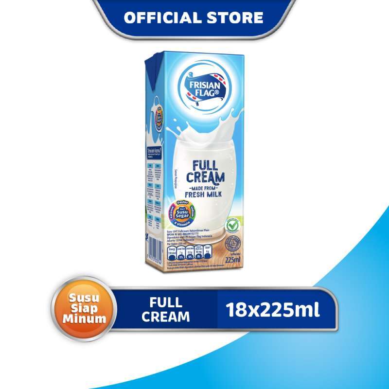 Promo Frisian Flag Full Cream Susu Uht [225 Ml] X 18 Pcs Diskon 11% Di ...