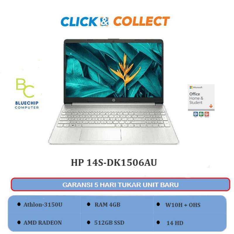 Jual Laptop HP 14S-DK1506AU - Athlon-3150U 4GB 512GB SSD 14 HD Win 10 ...