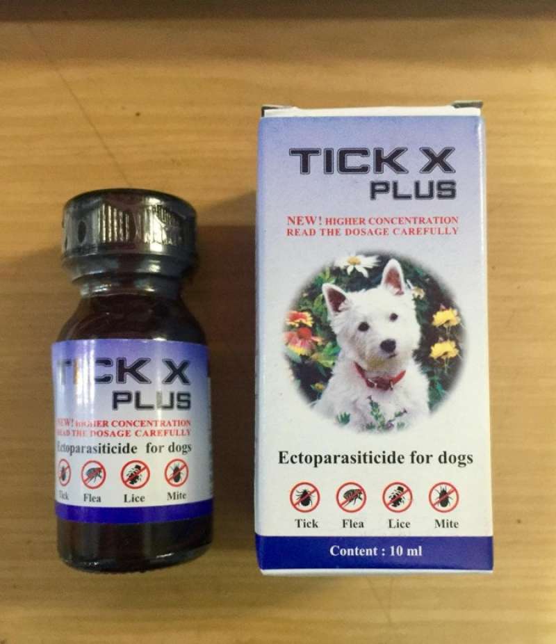 Jual Obat Kutu Tick X Plus Cypermethrin 35% E.C Isi 10Ml di Seller ...