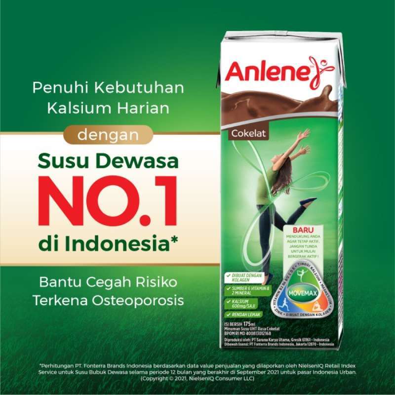 Promo Anlene Susu Uht Cokelat 24 X 175ml - Tulang, Sendi & Otot Diskon 13% Di Seller Dhiya.id ...