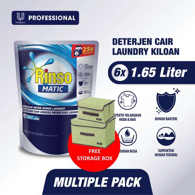 Jual [free Storage Box] Rinso Matic Professional Deterjen Laundry ...