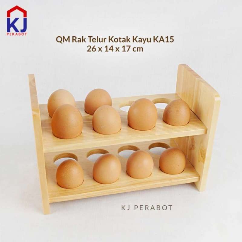 Promo QM TEMPAT TELUR KAYU KA09 Diskon 39% di Seller kitchen golden ...