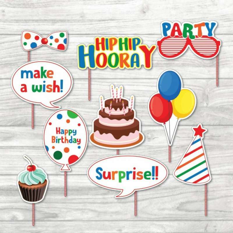 Jual Happy Birthday Photo Booth Props Funny Creative Birthday Decor di ...