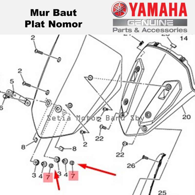 Promo Mur Baut Pangkon Dudukan Plat Nomor Depan Lexi All New Nmax N Max ...