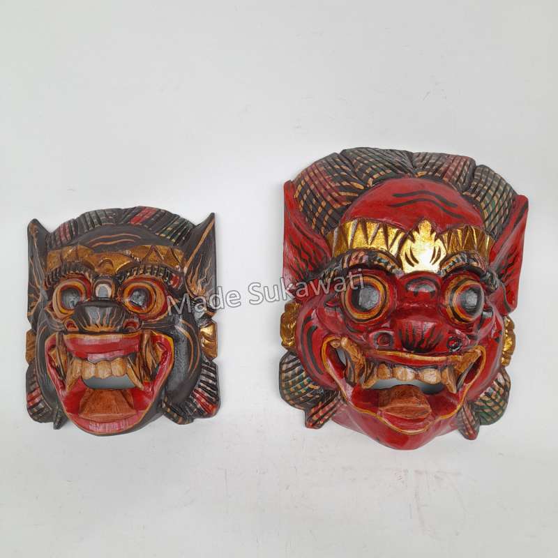 Jual Hiasan dinding Topeng Barong Bomo Bali kerajinan ukiran kayu ...
