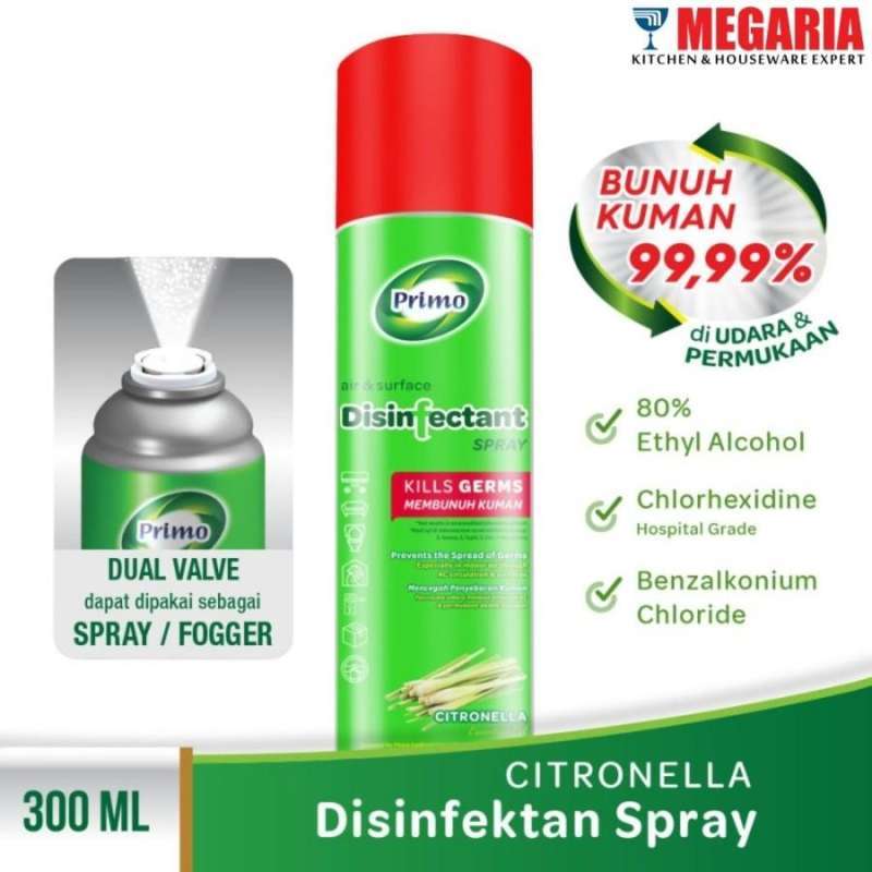 Jual Disinfectant Spray Fogging Primo / Desinfektan Spray 300ml Di ...