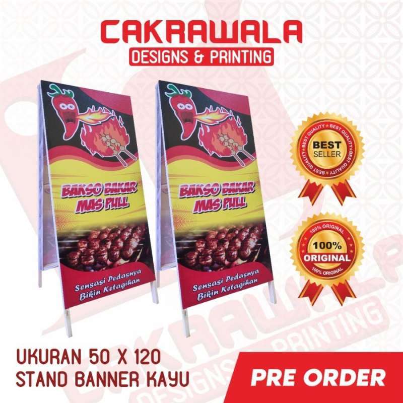 Jual STAND BANNER KAYU UKURAN 50 X 110 - SEGITIGA BANNER IKLAN PROMISI ...