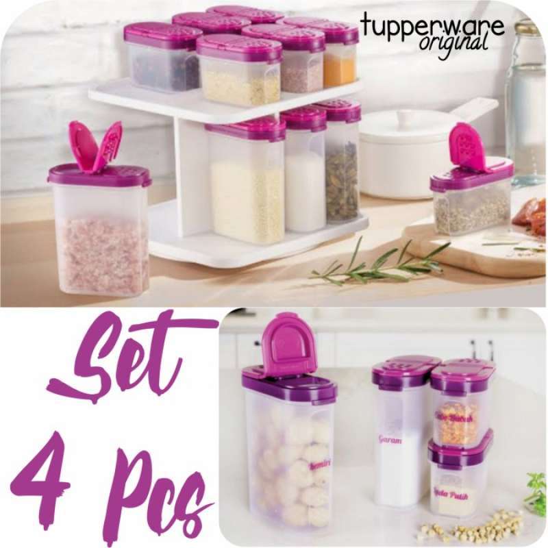 Promo Tupperware Wadah Bumbu Dapur Rempah Lada Merica Garam Bubuk Cabe ...