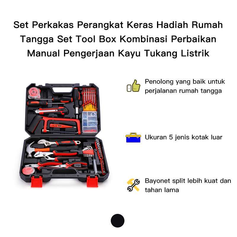 Jual Set Perkakas Perangkat Keras Rumah Tangga Set Tool Box Kombinasi ...