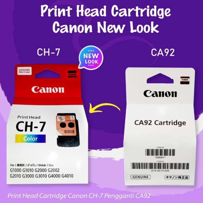 Promo Print Head Cartridge Bh7 Ch7 Tinta Canon G1000 G2000 G1010 G2010 ...