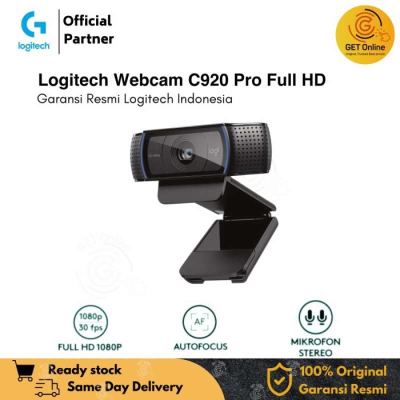 Promo Logitech C920 Pro Webcam Full Hd 1080P Auto Focus Noise ...