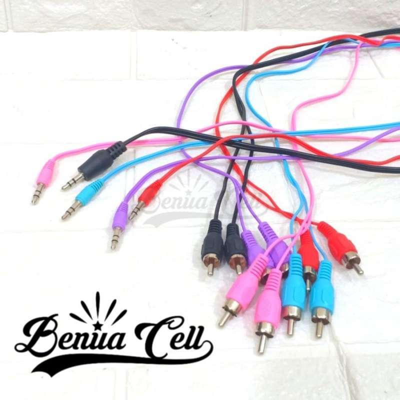 Jual Kabel Audio Solid Converter Aux 2 In 1 Rca To Jack 3.5mm Cable ...
