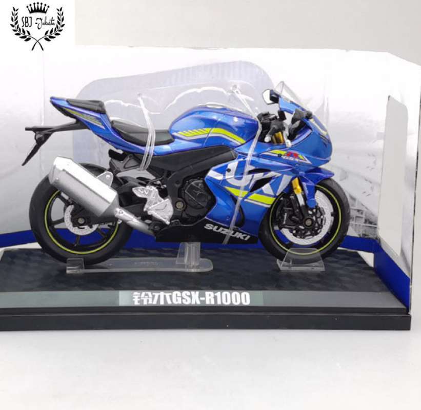 Promo Diecast miniatur Sepeda Motor SUPERBIKE SUZUKI GSX-R1000 Skala 1: ...