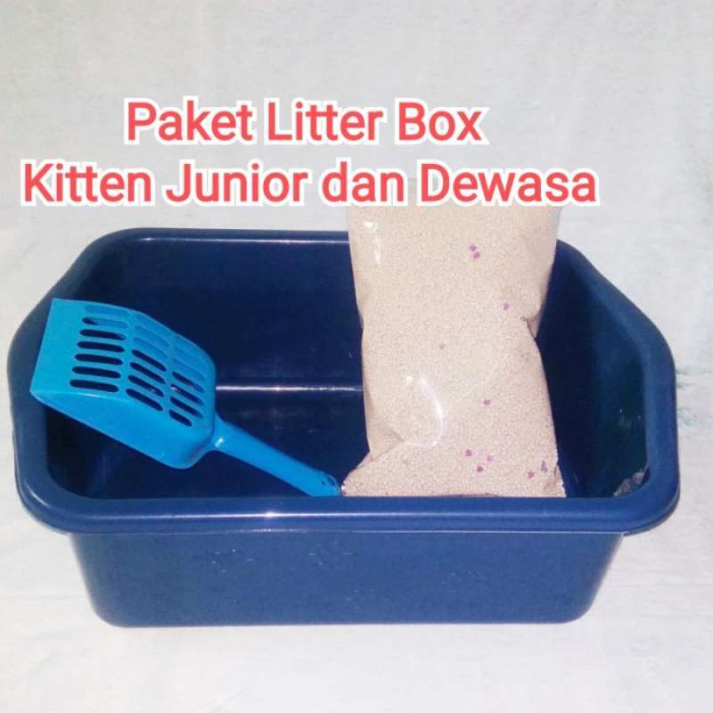 Promo paket bak pasir kucing cat litter box untuk kitten dan kucing ...