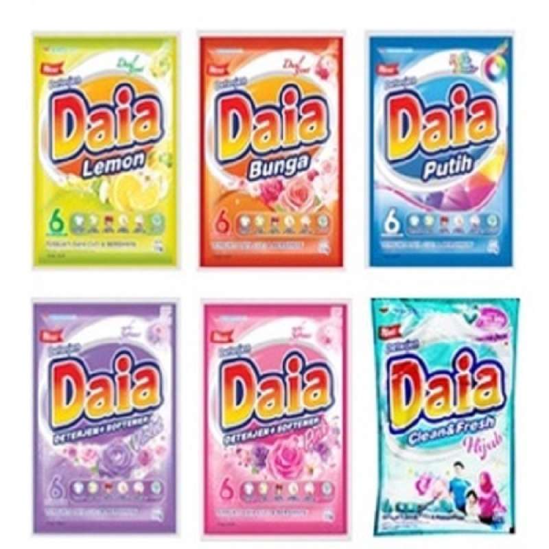 Promo Daia Sabun Cuci Pakaian Deterjen 53 Gram 1 Renceng Isi 6 Pcs ...