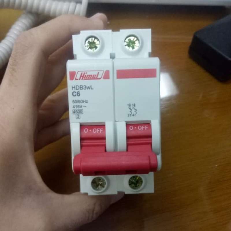 Promo MCB 2P 2Phase 2A 4A 6A 10A 16A 20A 25A 32A 40A 50A 63A HDB3wL2 Himel Diskon 58% di Seller ...