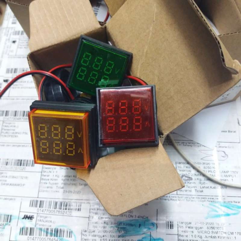 Promo pilot lamp with volage amper/volt amper meter larkin/amper ...