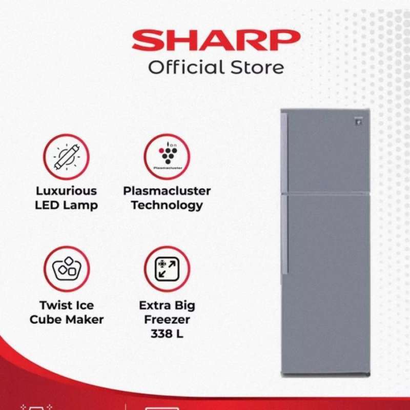 Jual SHARP SJ 420 GP SD Kulkas Inverter Pendingin 2 Pintu 338 Liter ...