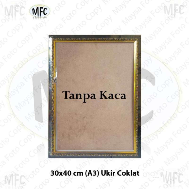 Jual Bingkai foto ukuran 30x40 minimalis hitam & putih tanpa kaca ...