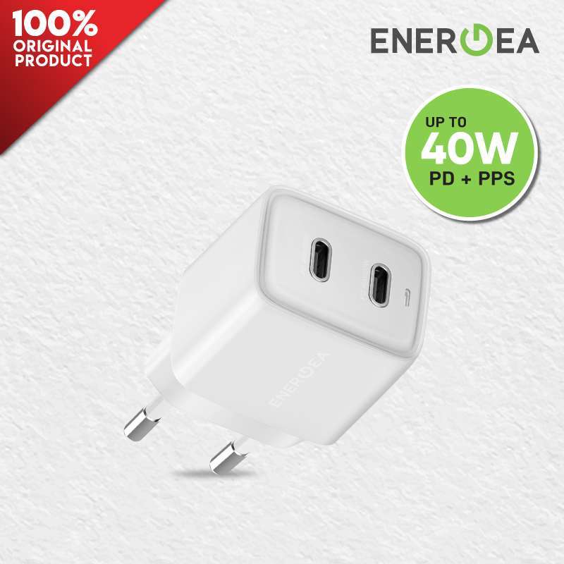 Jual Wall Charger GaN Power 2 Port USB-C PD PPS 40W ENERGEA AmpCharge GaN40 di Seller PlayWorks ...