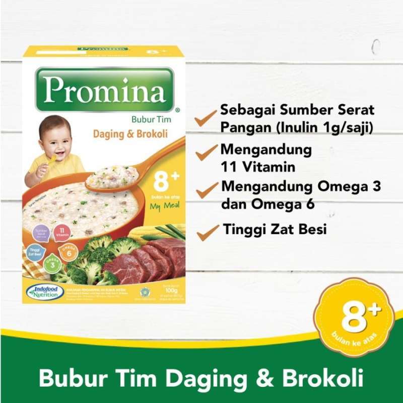 Jual Promina Bubur Tim Bayi Daging Dan Brokoli Box 100gr Di Seller ...