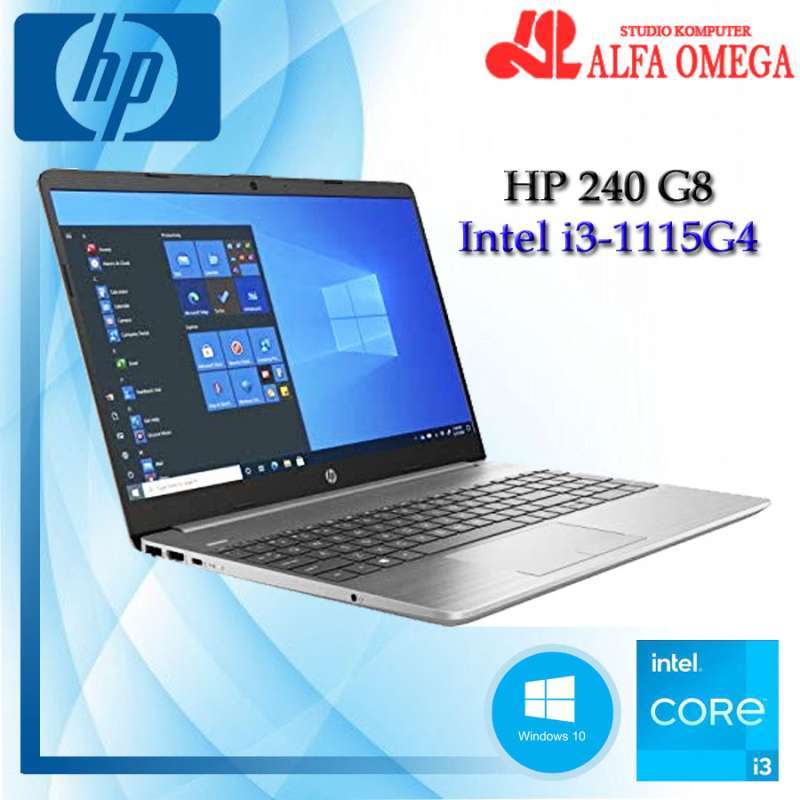 Jual Laptop HP 240 G8 I3 1115G4 4GB SSD 256GB 14 INTEL UHD WIN10 Di Seller ALFA OMEGA COMPUTER