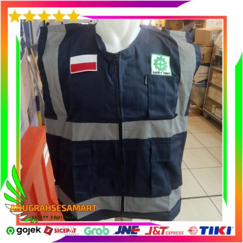 Promo Rompi Safety Drill Logo K3 - Rompi Safety Drill Hijau - Dongker ...
