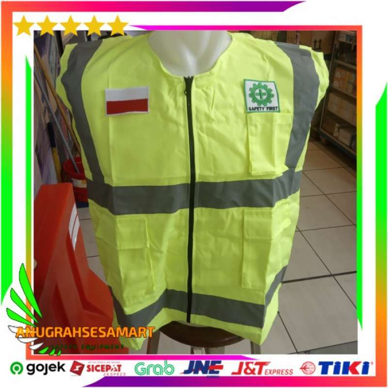 Promo Rompi Safety Drill Logo K3 - Rompi Safety Drill Hijau Diskon 12% ...