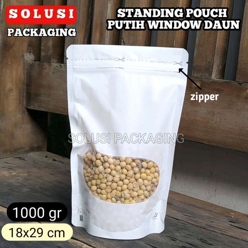 Jual Standing Pouch PUTIH WINDOW 1Kg Kemasan Aluminium Foil Plastik ...