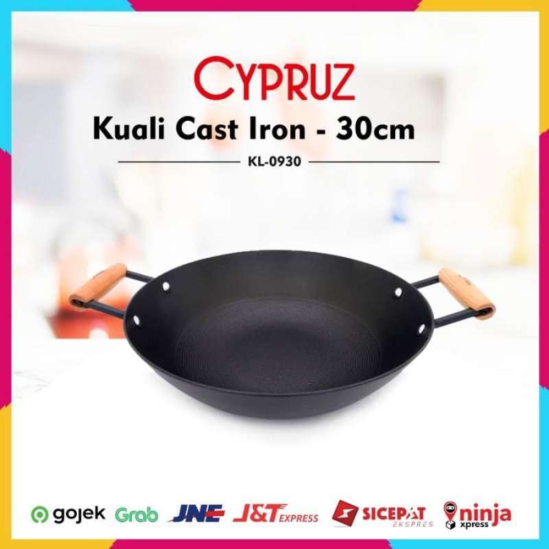 Jual Cyprus Kuali Cast Iron 30cm KL-0930 Wajan Besi High Quality di ...