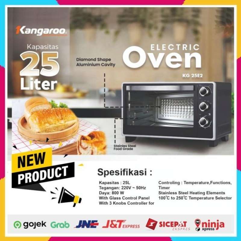 Jual Oven Kangaroo 25L KG-25E2 / KG25E2 Oven Listrik Electric 800W di Seller HOME ELECTRO ...