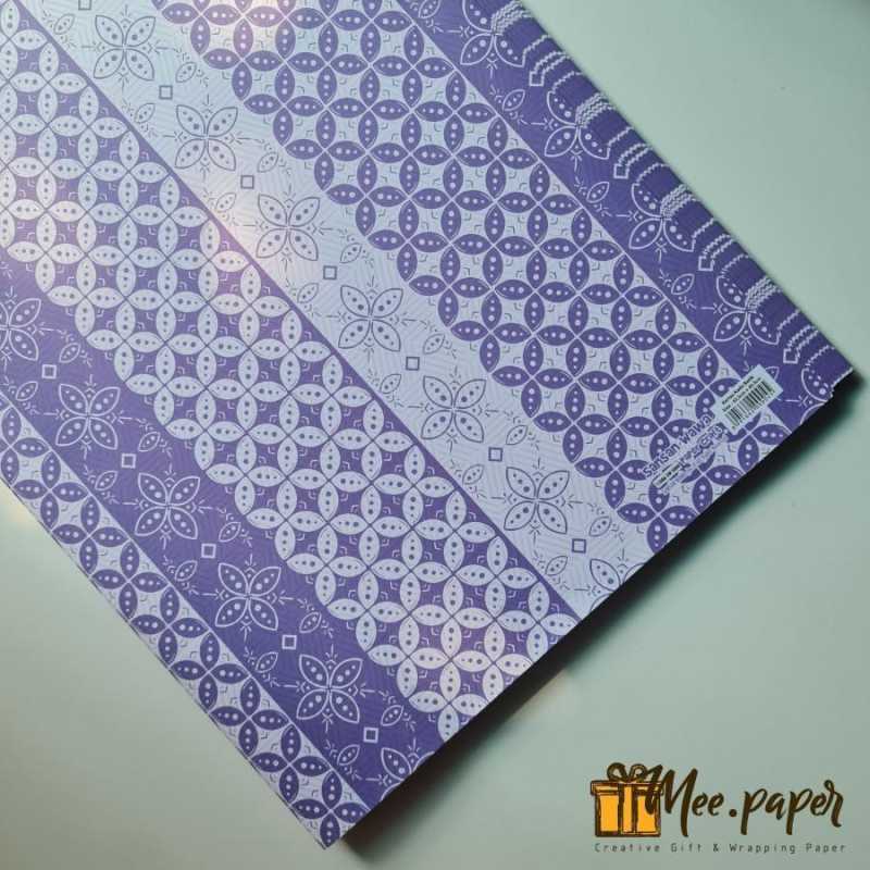 Jual Kertas Kado Sansan Wawa Motif Batik Kawung Triple Color, Wrapping ...