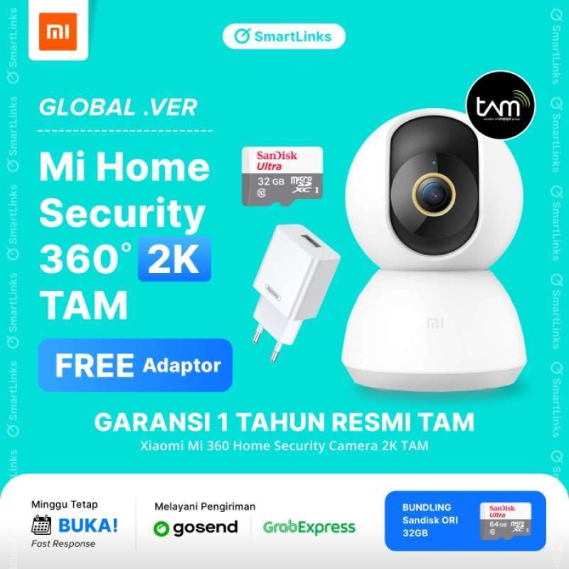 Jual Xiaomi Mi Home Security Camera 360Â° 1080P - Mi 360 Camera Global ...