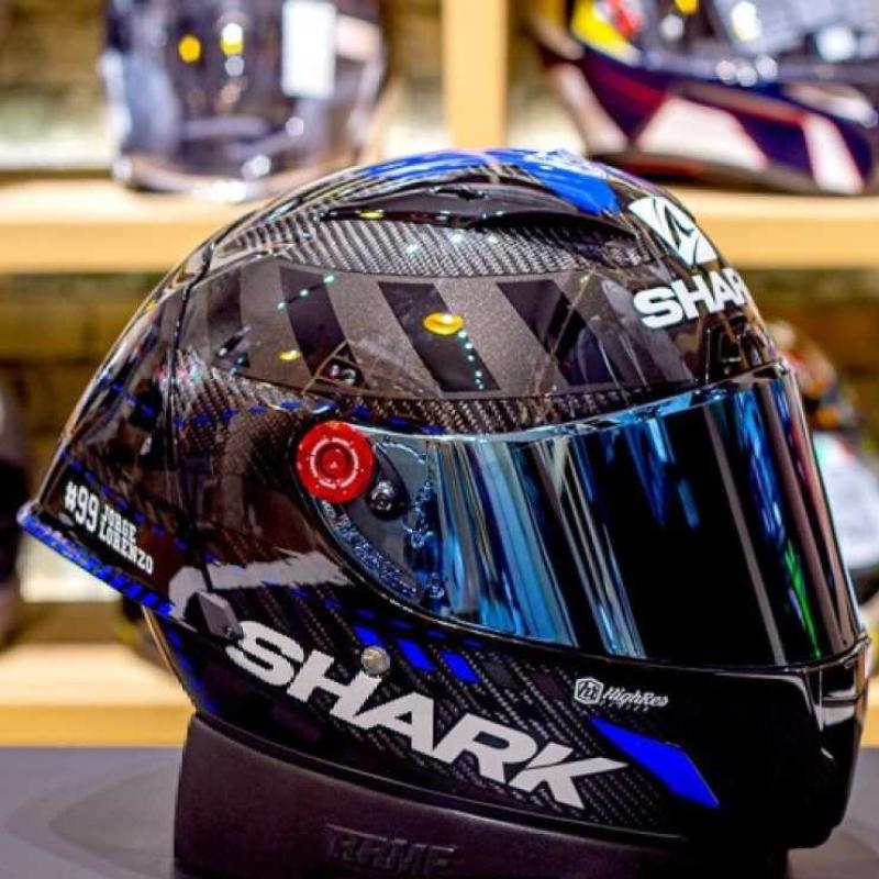 Jual Helm Motor SHARK Race R Pro GP Lorenzo Blue Winter Test 99 Full ...
