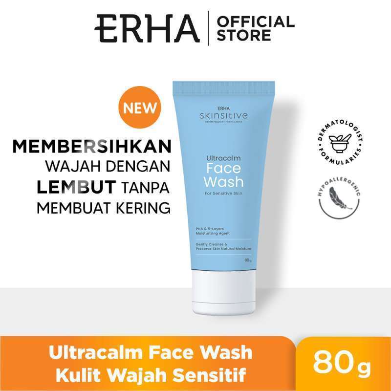 Jual ERHA Face Wash Skinsitive DF Ultracalm - Pembersih Wajah Kulit ...
