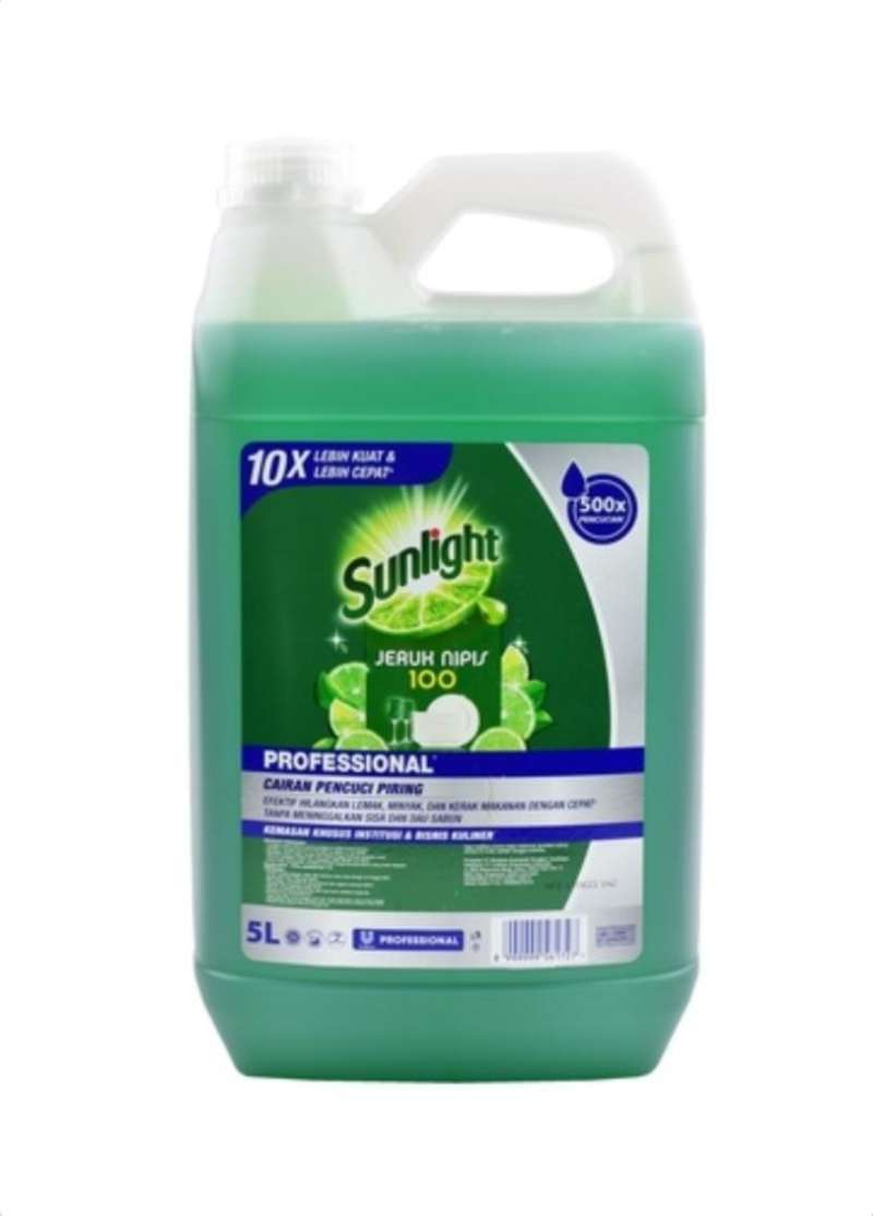 Jual Sabun Cuci Piring Rumah Makan Sunlight Profesional 5 Liter Jerigen ...