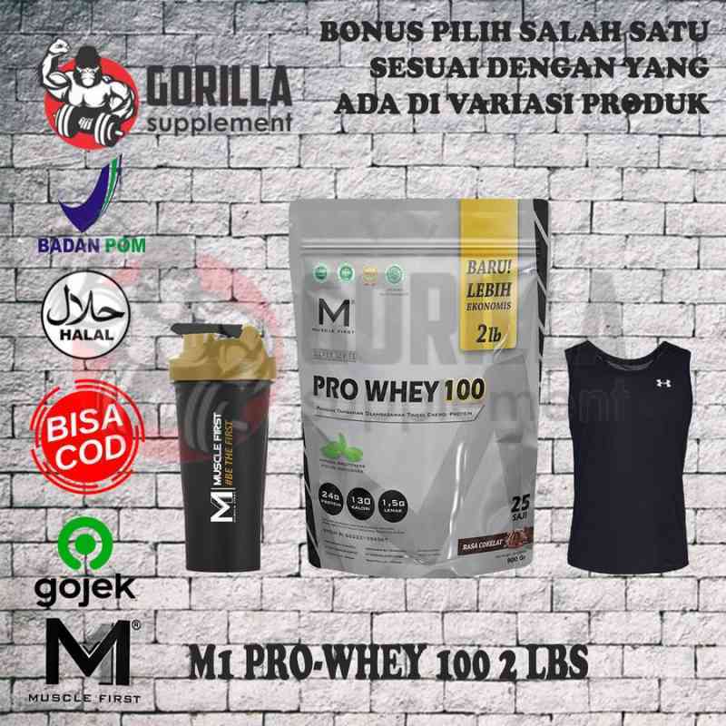 Jual M1 Pro Whey 2lbs 2lb 900 Gram Prowhey Musclefirst Strawberry di ...