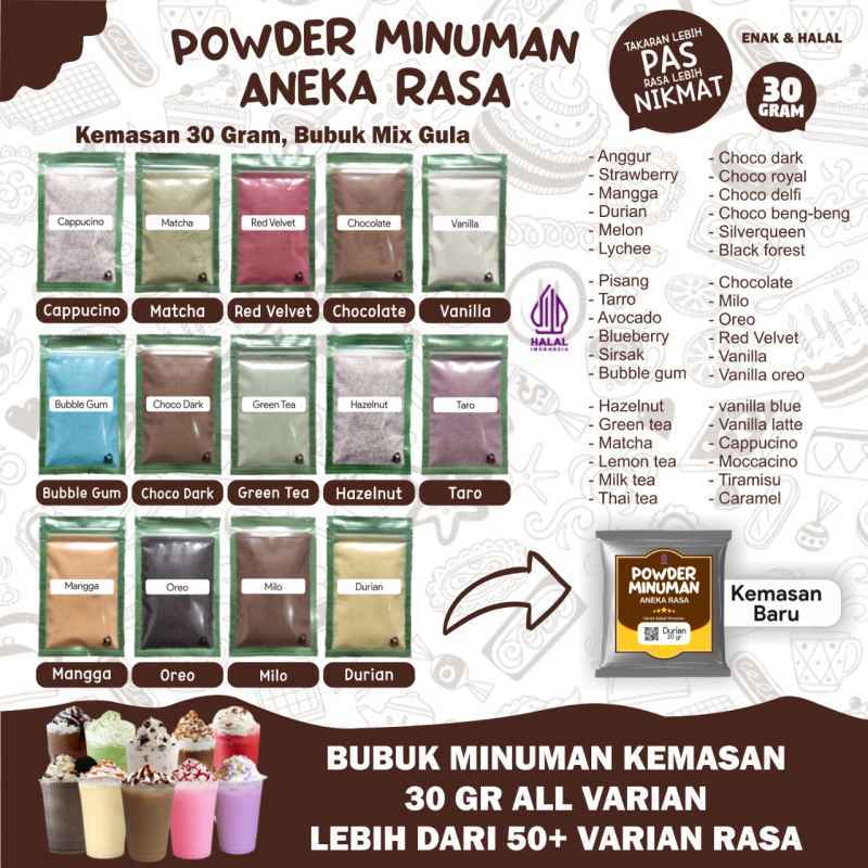 Jual Bubuk Serbuk Minuman Sachet Aneka Rasa Bubuk Minuman Kekinian ...