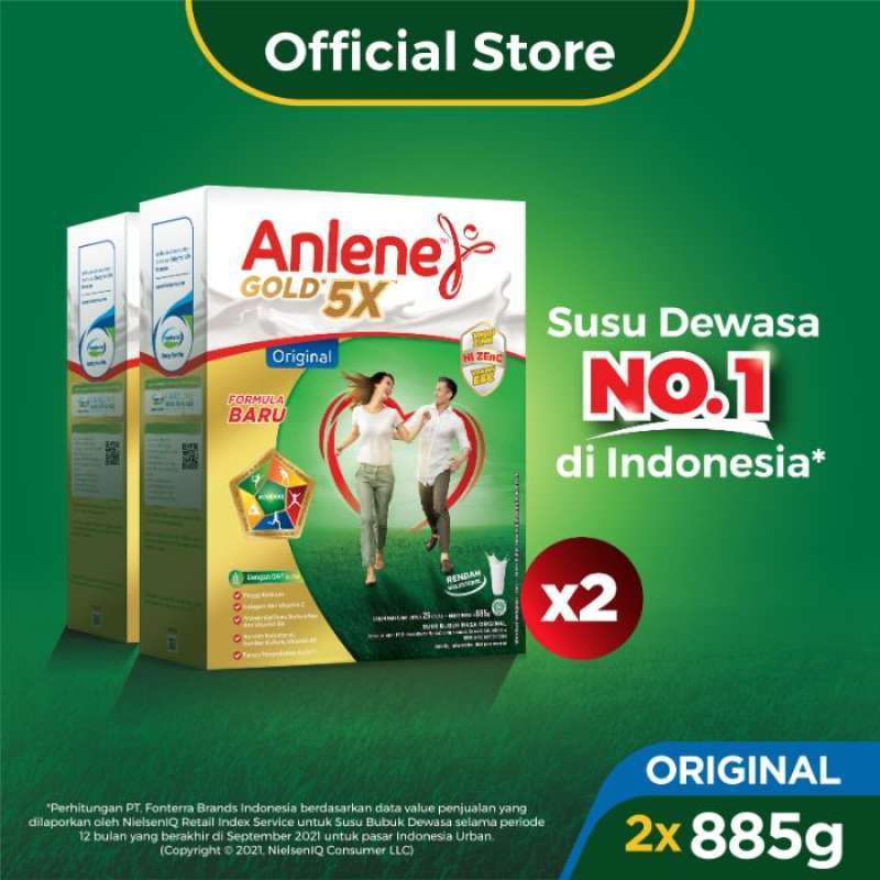 Jual Anlene Gold 5X Original 885 g [2 Pcs] di Seller Fonterra Beverage ...