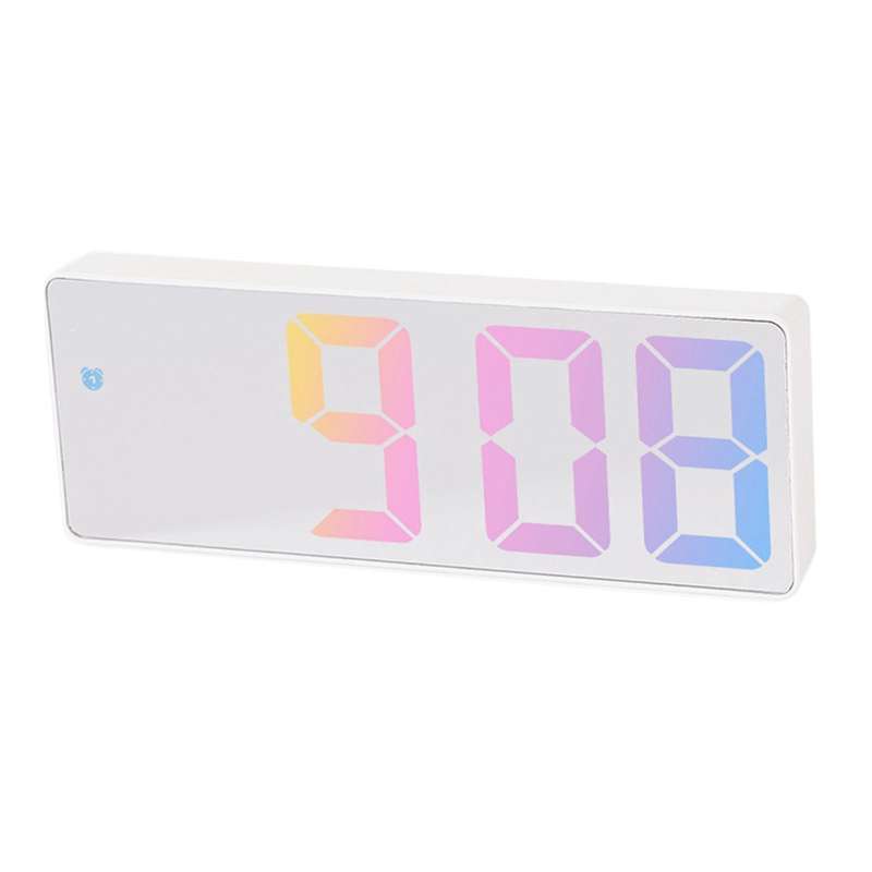 Promo Colorful Digital Alarm Clock Desktop Smart LED Clock with ...