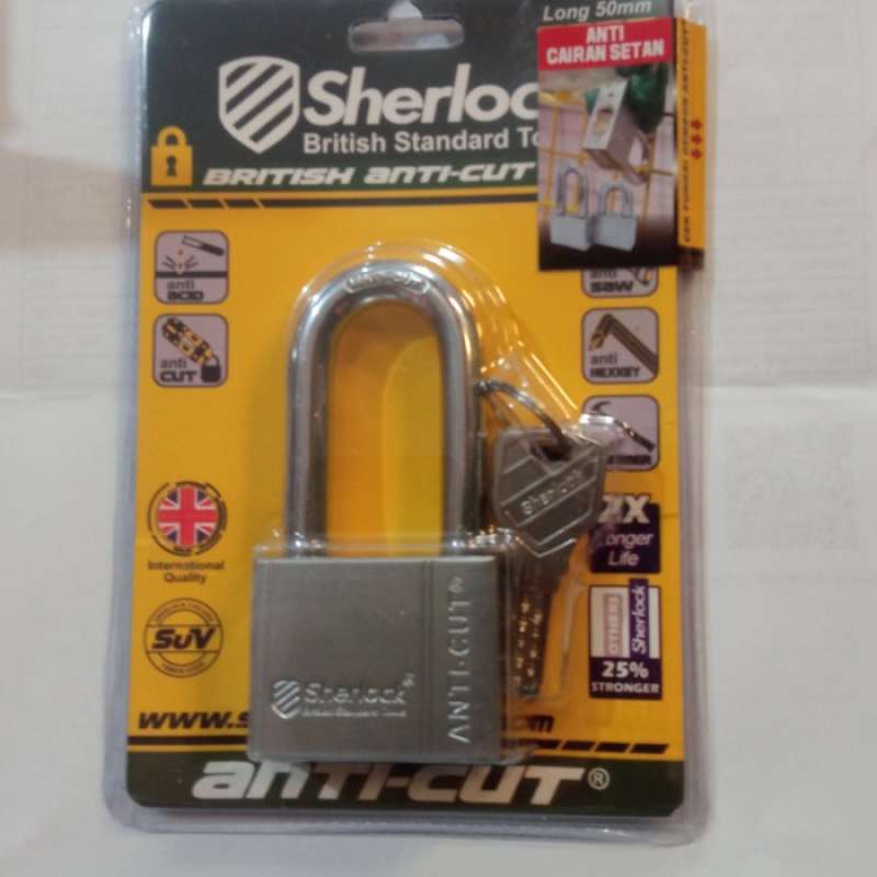 Promo Gembok ANTICUT Sherlock 50 mili pamjang Diskon 42% di Seller Gasta Depn - Kapuk, Kota ...