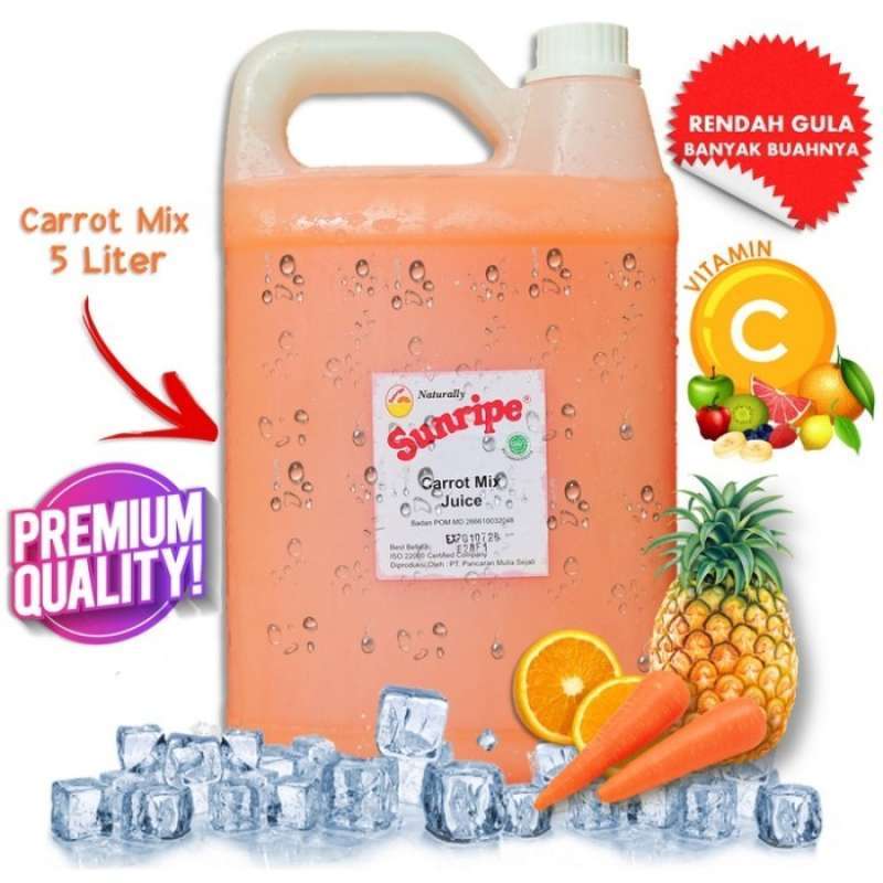 Jual Jus Wortel MixFruit Sunripe Carrot Mix Juice 5 Liter di Seller ...