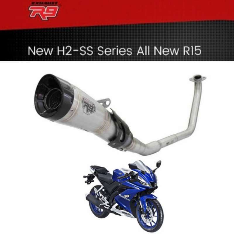 Jual Knalpot R9 H2 SS All New R15 v3 Knalpot Racing R9 H2 Series R15 v3 ...