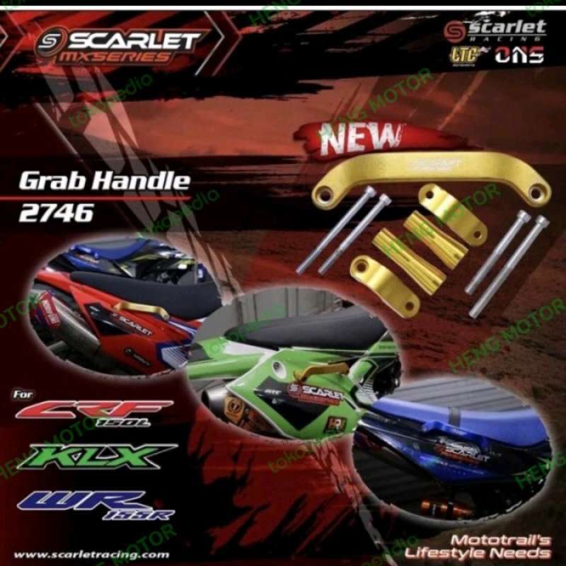 Jual Grab Handle SCARLET CNC UNIVERSAL - PENGANGAN PENGANGKAT MOTOR ...