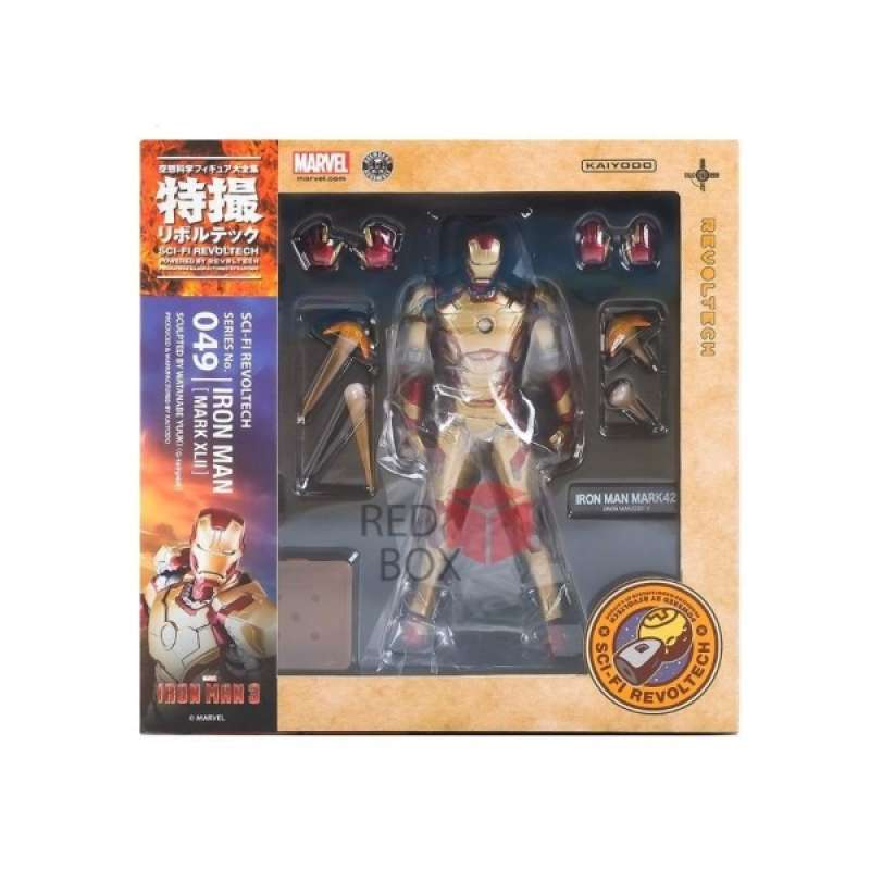 Jual SCI-FI Revoltech ORI SERIES No.049 IRONMAN MARK XLII (MARK 42) di ...