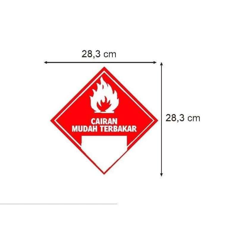 Jual Stiker Vinyl Himbauan Tanda Cairan Mudah Terbakar Safety SIgn K3 ...