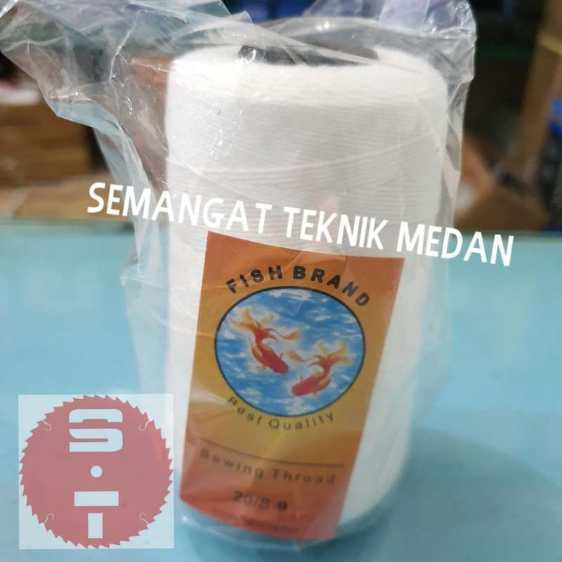 Jual BENANG JAHIT GONI KARUNG PUTIH CAP MERK IKAN FISH BRAND ECER ...