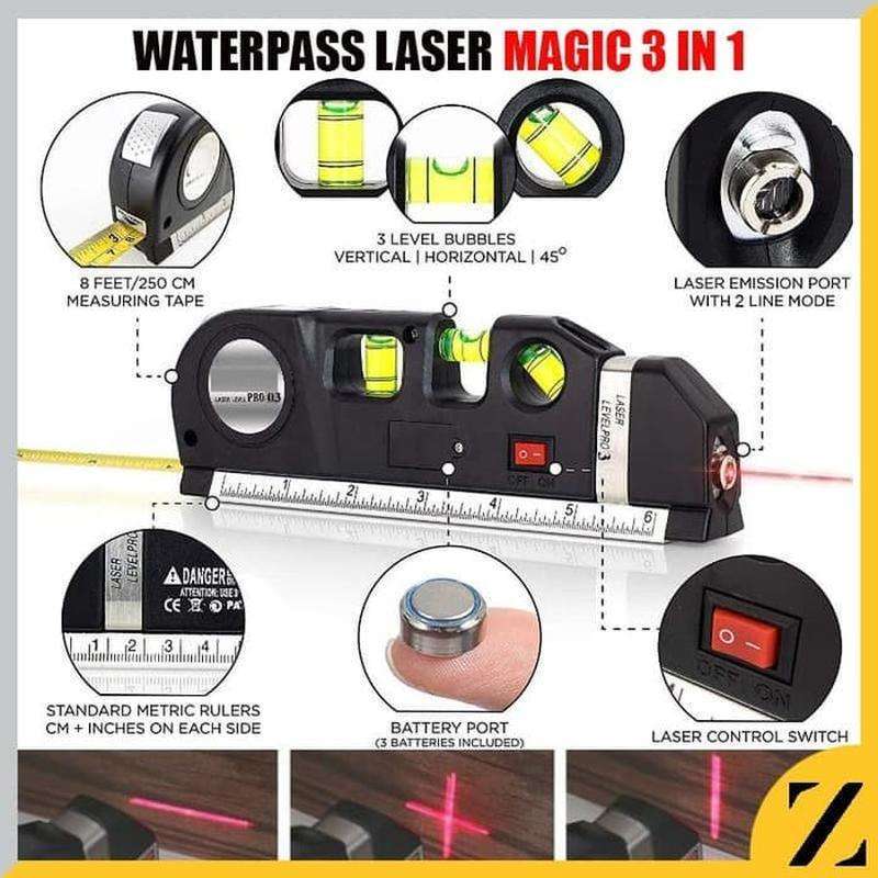Jual LASER WATERPASS DIGITAL LEVEL MEASURE TAPE ALIGNER RULER LEVEL PRO ...